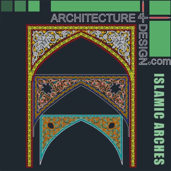 Arabesque arches, Autocad drawings - Architecture for Design - مجله نقش ...